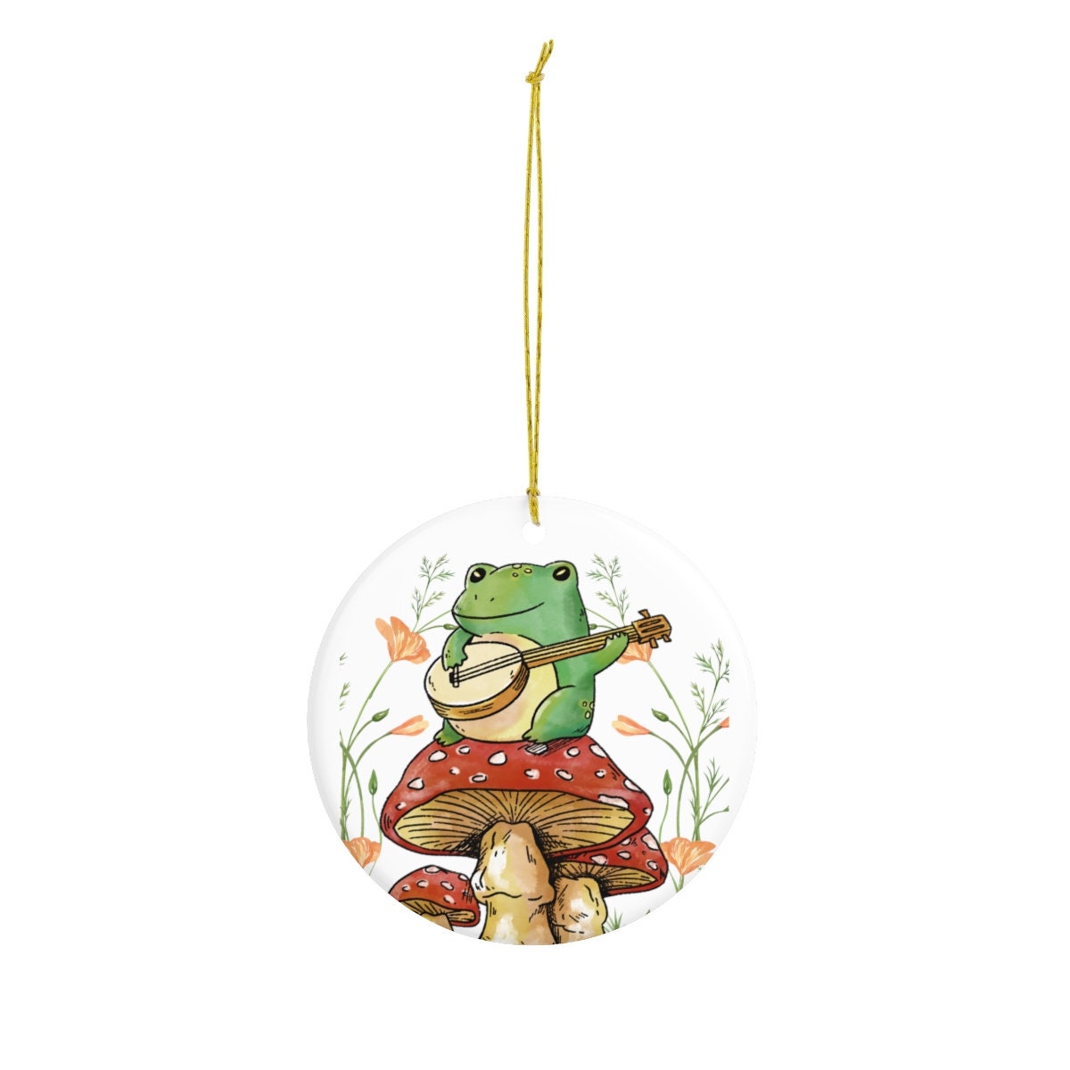 Frog and Banjo Ceramic Sentimental Christmas Tree Ornament, Christmas ...