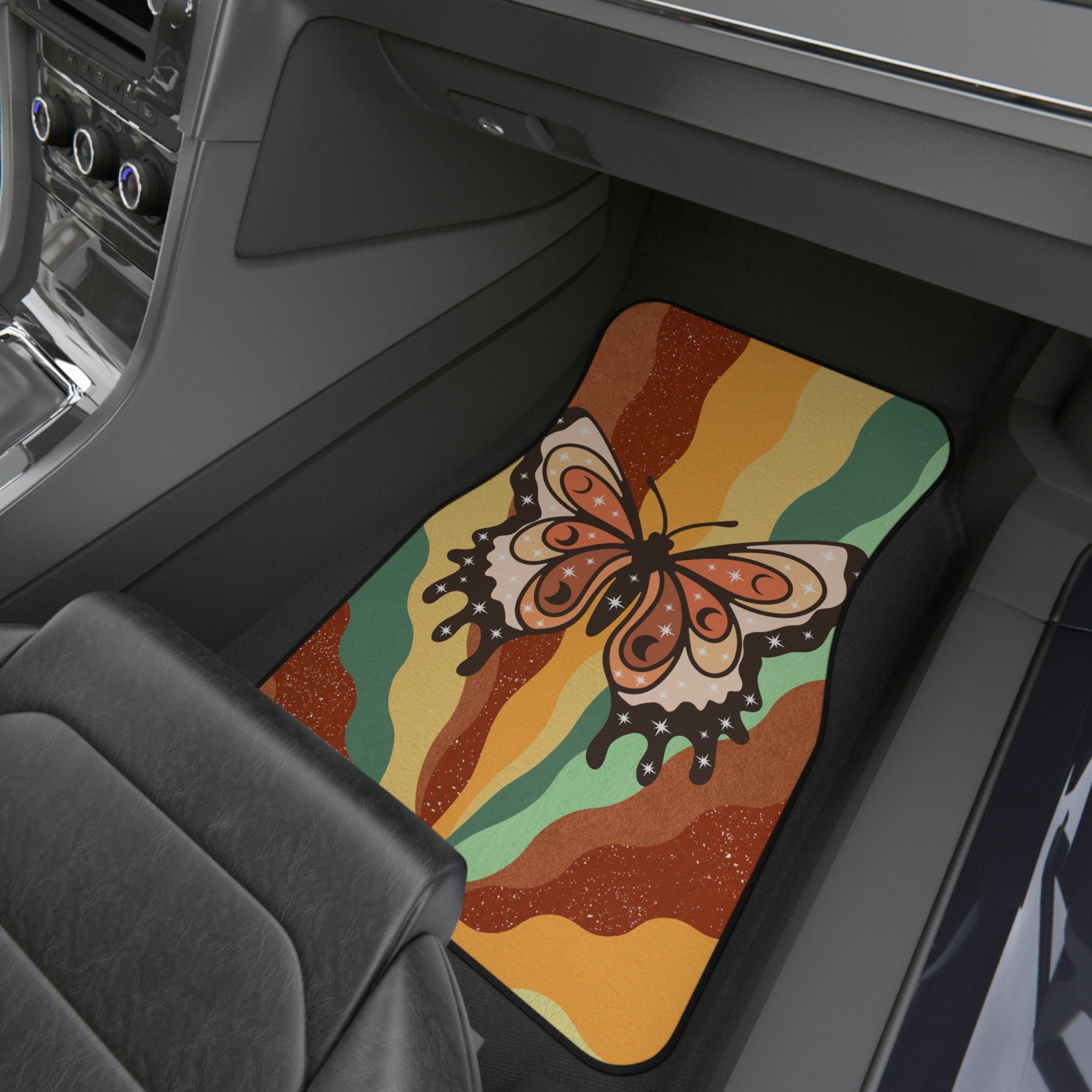 70s Butterfly Car Mats,retro Butterfly Floormats for Vehicle,butterfly ...