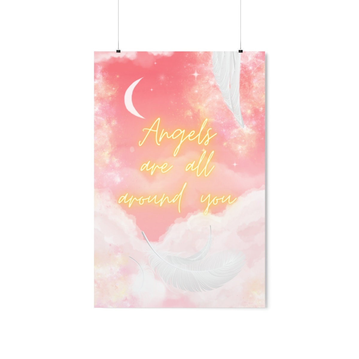 Angel Poster Guardian Angel Gift Angel Message Inspirational Quotes ...