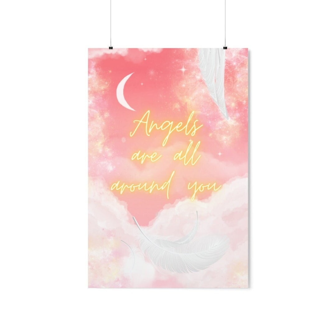 Angel Poster Guardian Angel Gift Angel Message Inspirational Quotes ...