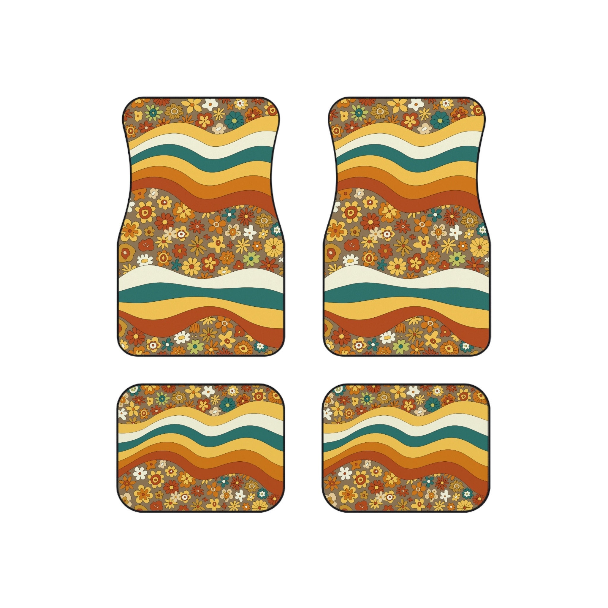 70s Retro Car Mats,groovy Retro Floormats, Retro Floor Mats for Car ...
