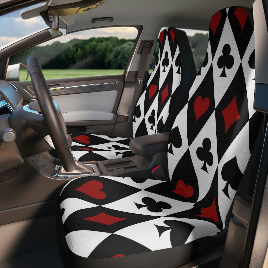 Playing Card Car Seat Covers, Spades Hearts Clubs Diamonds Seat Covers ...