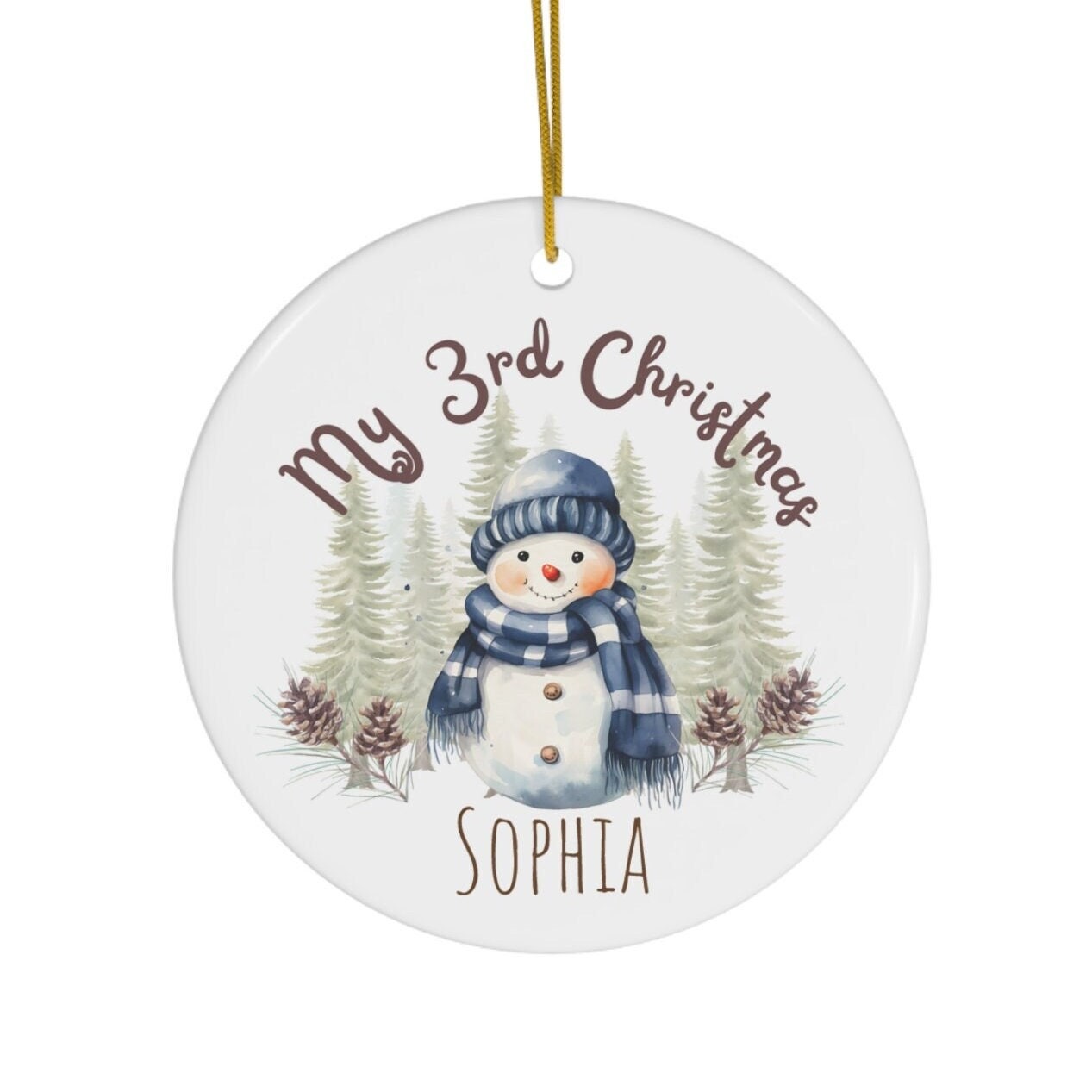My 3rd Christmas Ornament Baby Third Christmas Child 3rd - Etsy