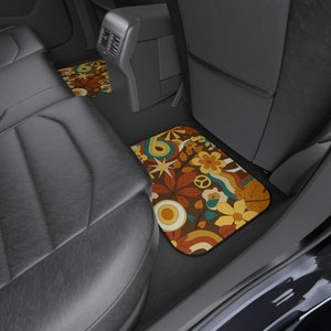 Groovy 70s Retro Car Mats,70's Floor Mats for Vehicle,retro Floormats ...