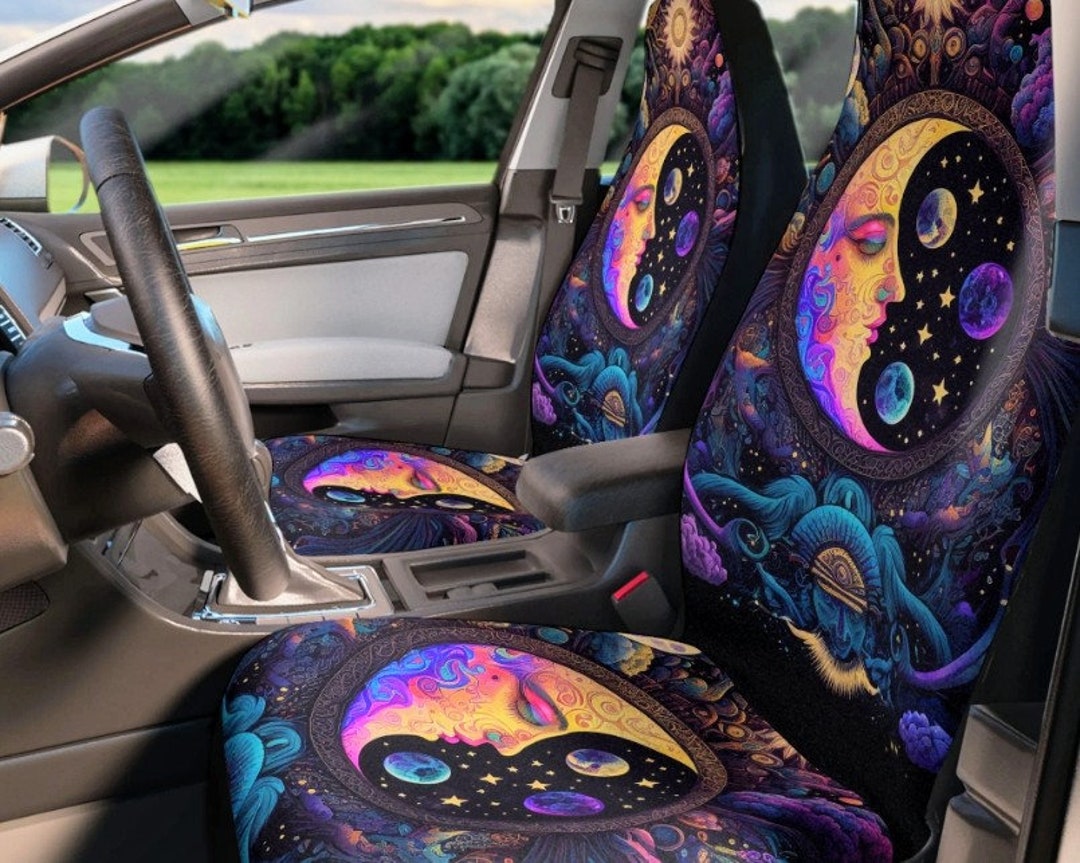 Celestial Moon Car Seat Covers,moon and Planets Car Accessories ...