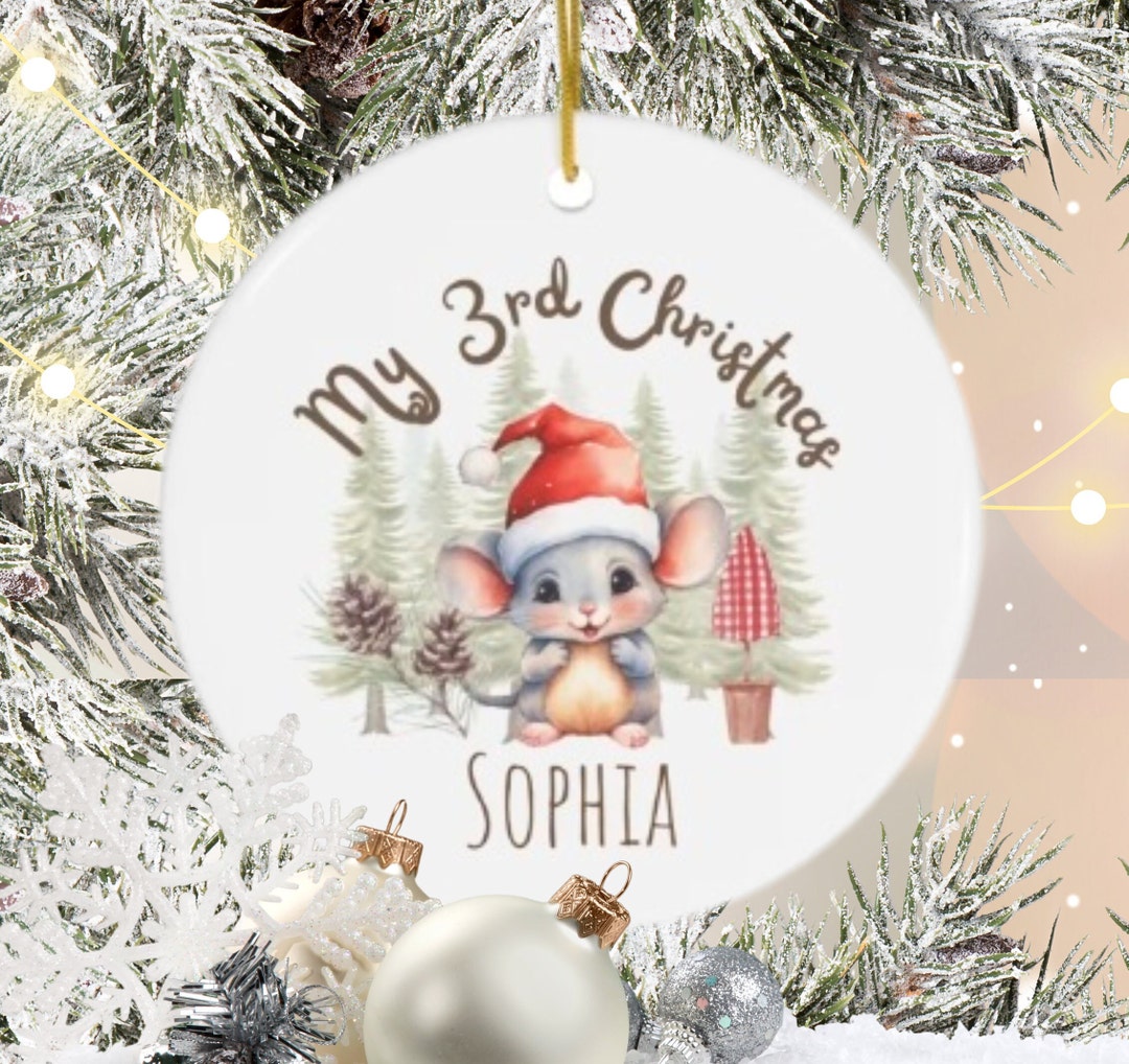 Child Third Christmas Personalized Name Ornament My 3rd Christmas ...