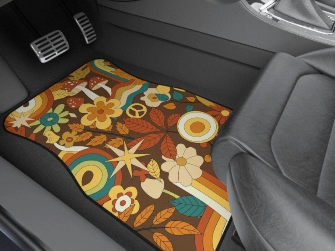 Groovy 70s Retro Car Mats,70's Floor Mats for Vehicle,retro Floormats ...