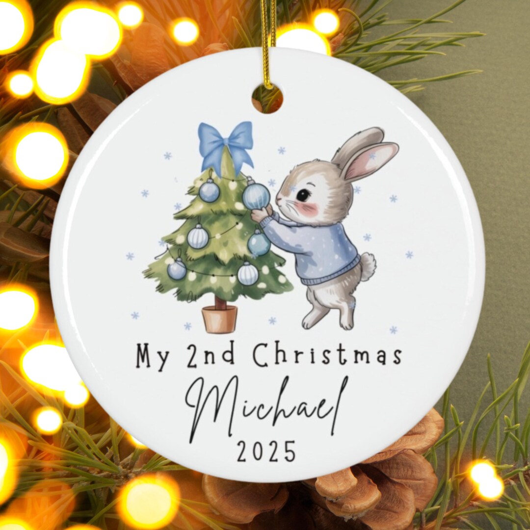 My 2nd Christmas Ornament Boy, Baby 2nd Christmas Ornament, Child ...