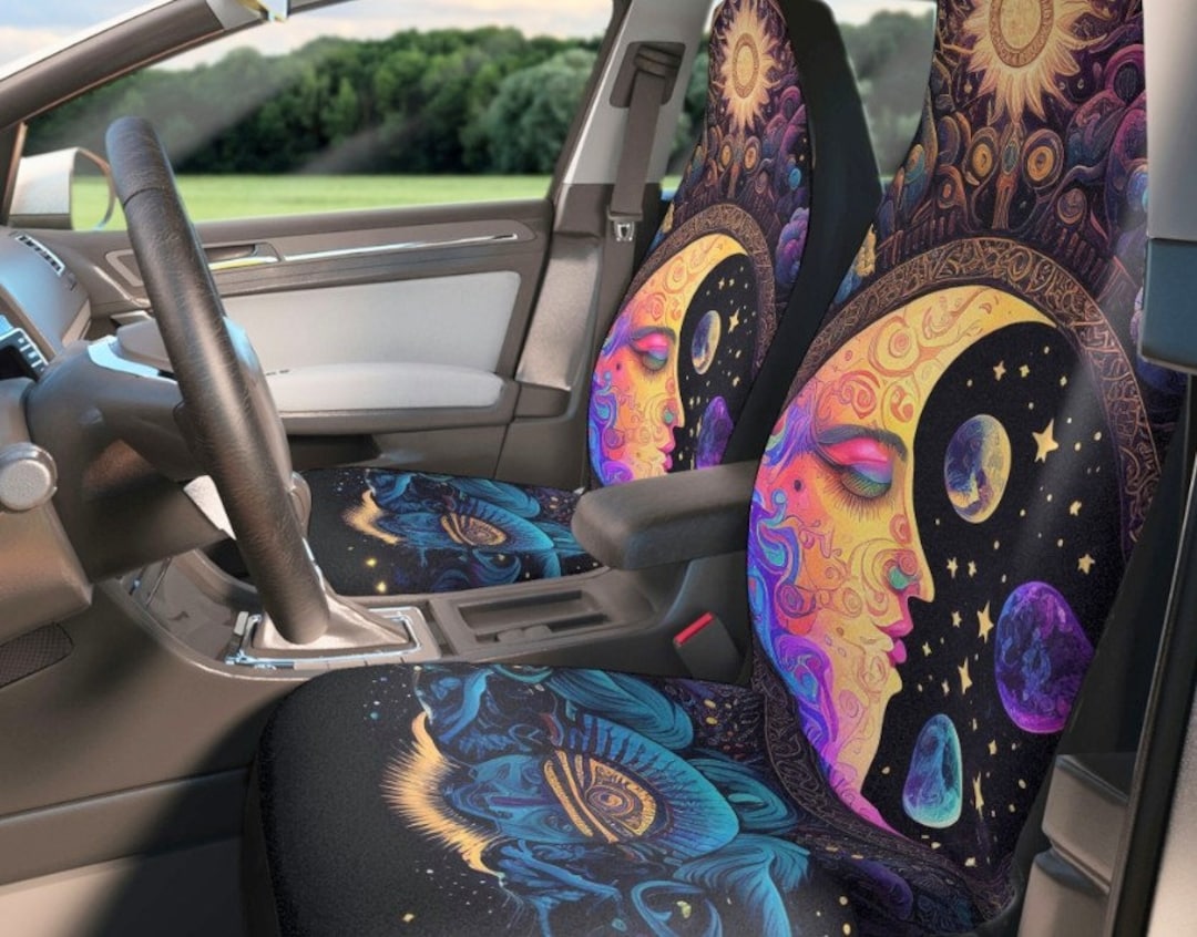 Celestial Moon Car Seat Covers,moon and Planets Car Accessories ...