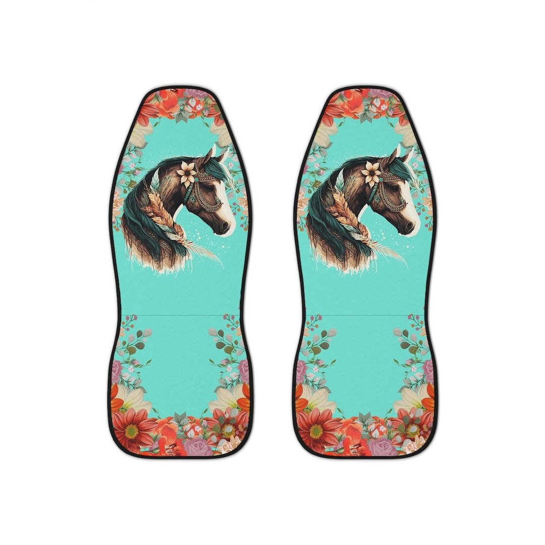 Horse Car Seat Covers, Western Horse Car Decorations, Boho Horse Car ...