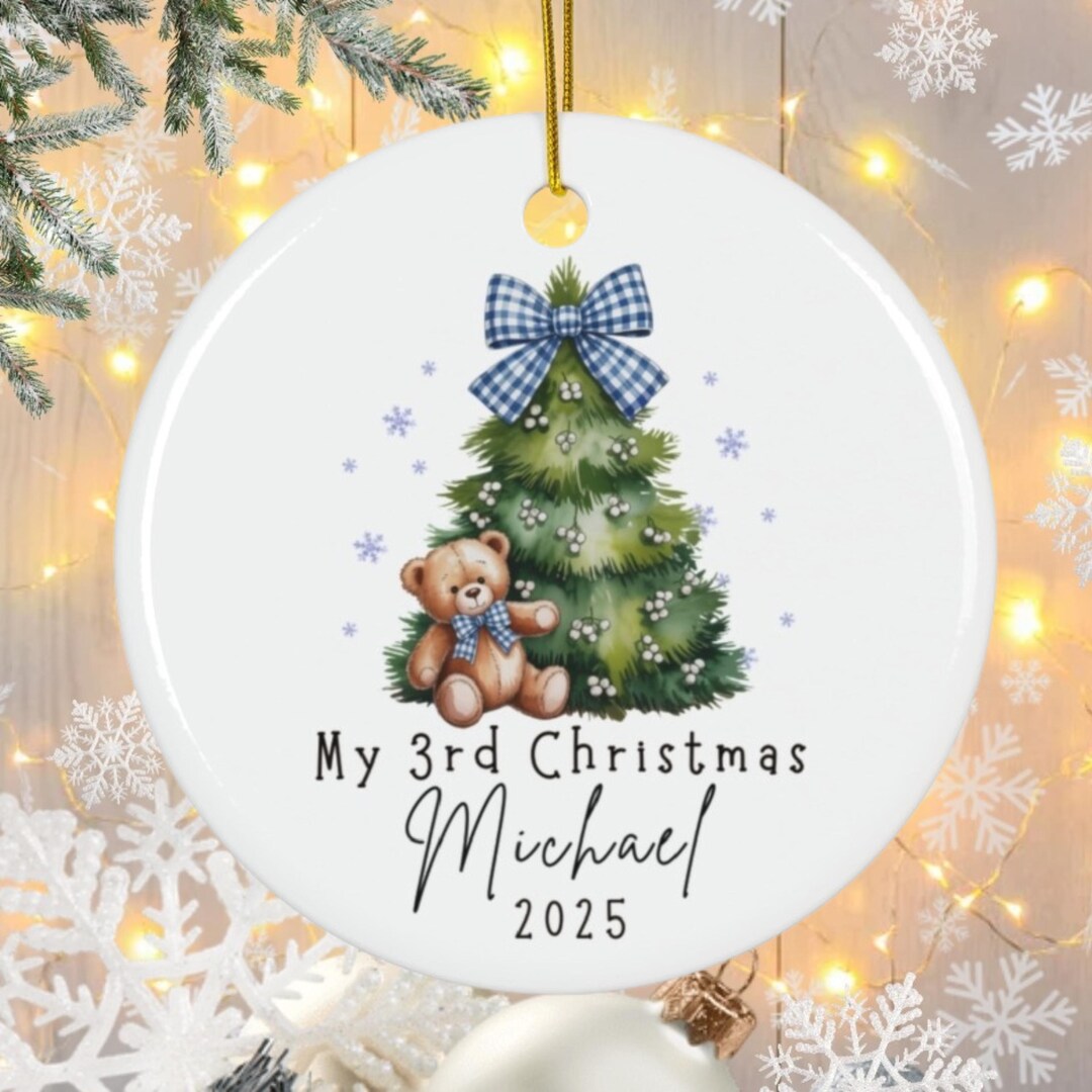 My 3rd Christmas Ornament Boy, Child Third Christmas Ornament, Little ...