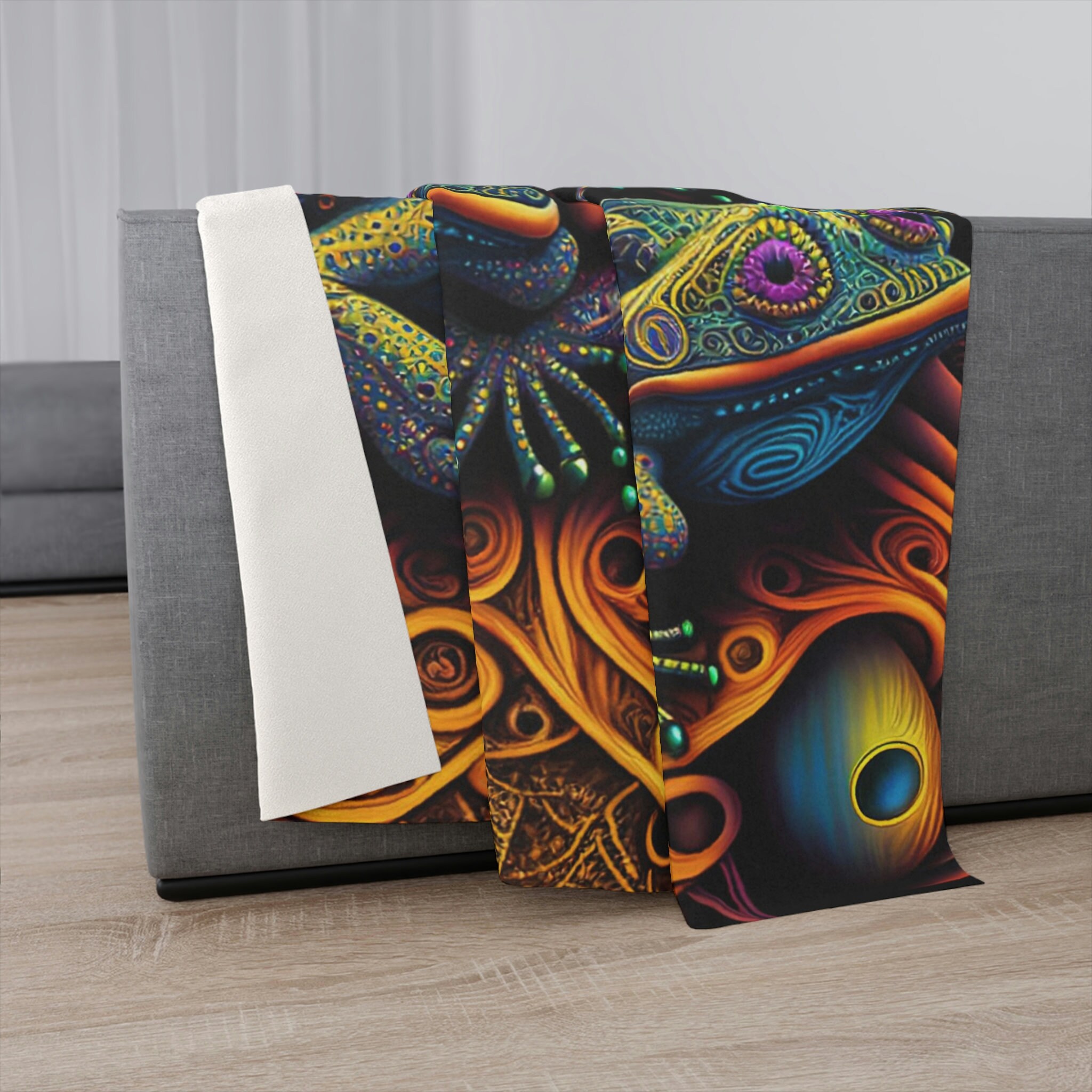 Frog Sherpa Blanket,cozy Frog Blanket,soft Frog Blanket,frog Design ...