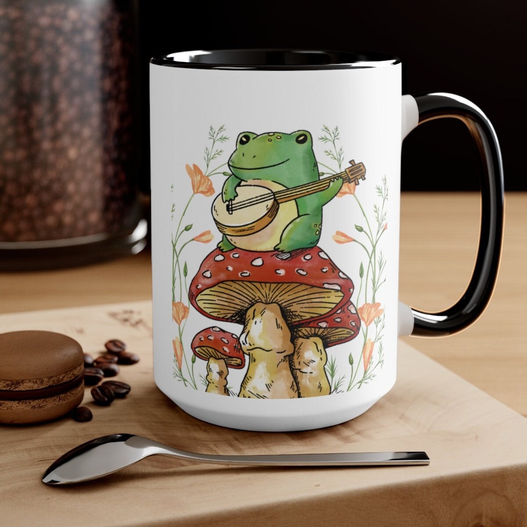 Frog Mug, Frog Coffee Mug, Frog and Banjo, Cute Frog Gift, Frog Coffee ...