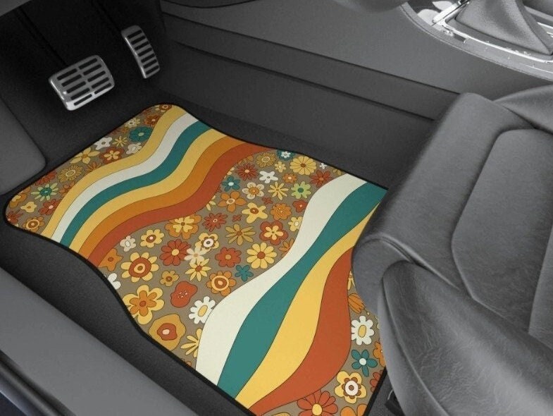 70s Retro Car Mats,groovy Retro Floormats, Retro Floor Mats for Car ...