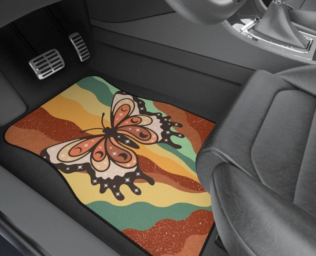 70s Butterfly Car Mats,retro Butterfly Floormats for Vehicle,butterfly ...