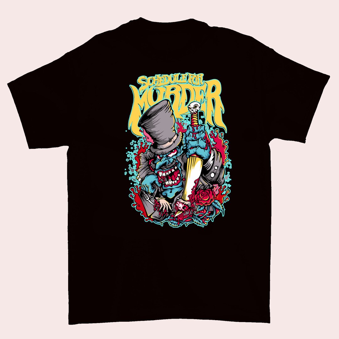 Schedule for Murder Cartoon of Mad Man With Knife Colorful - Etsy