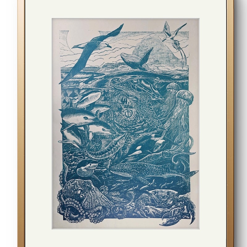 Ocean Life Print - Etsy