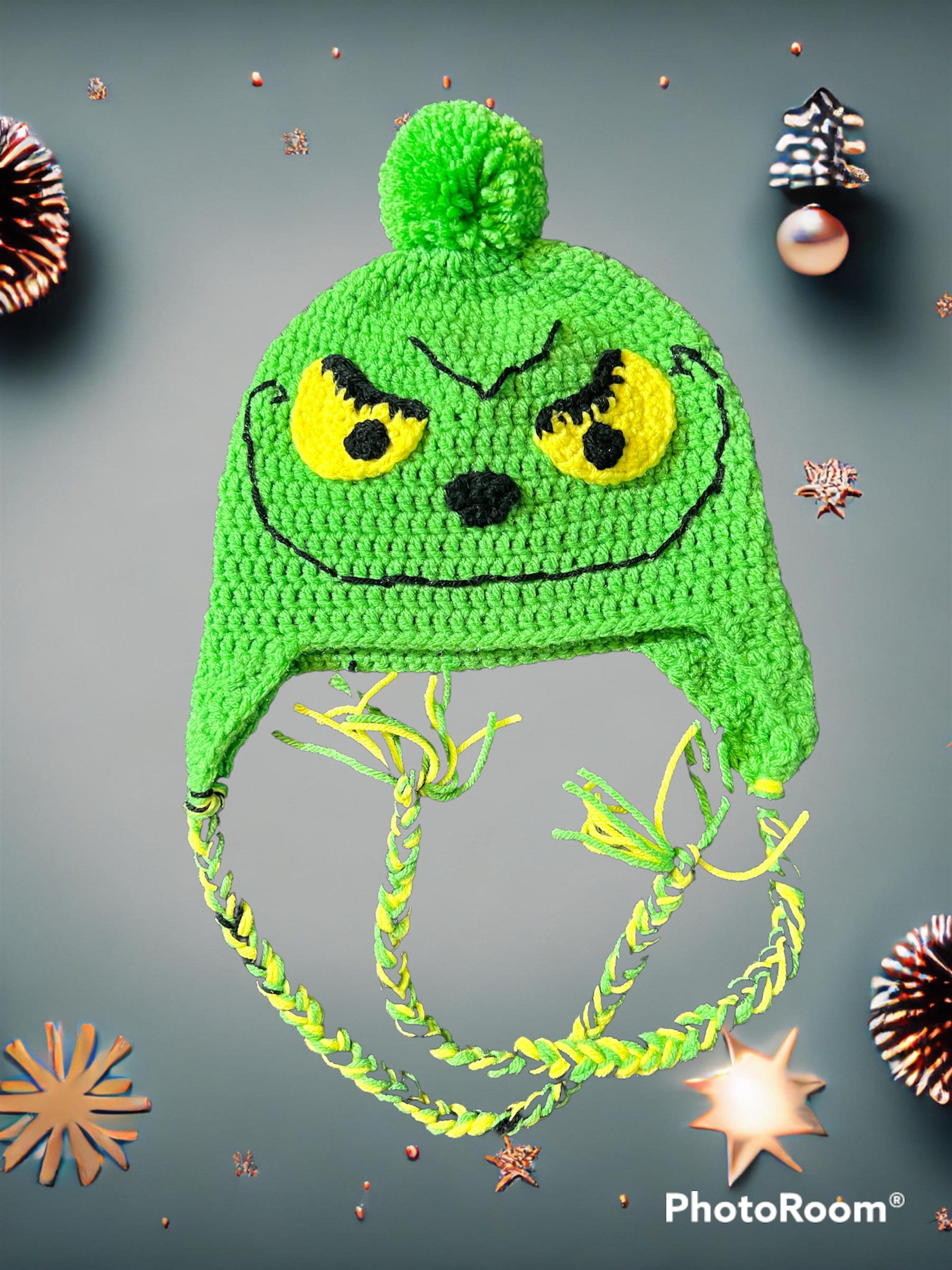 Grinch Crochet Hat - Etsy