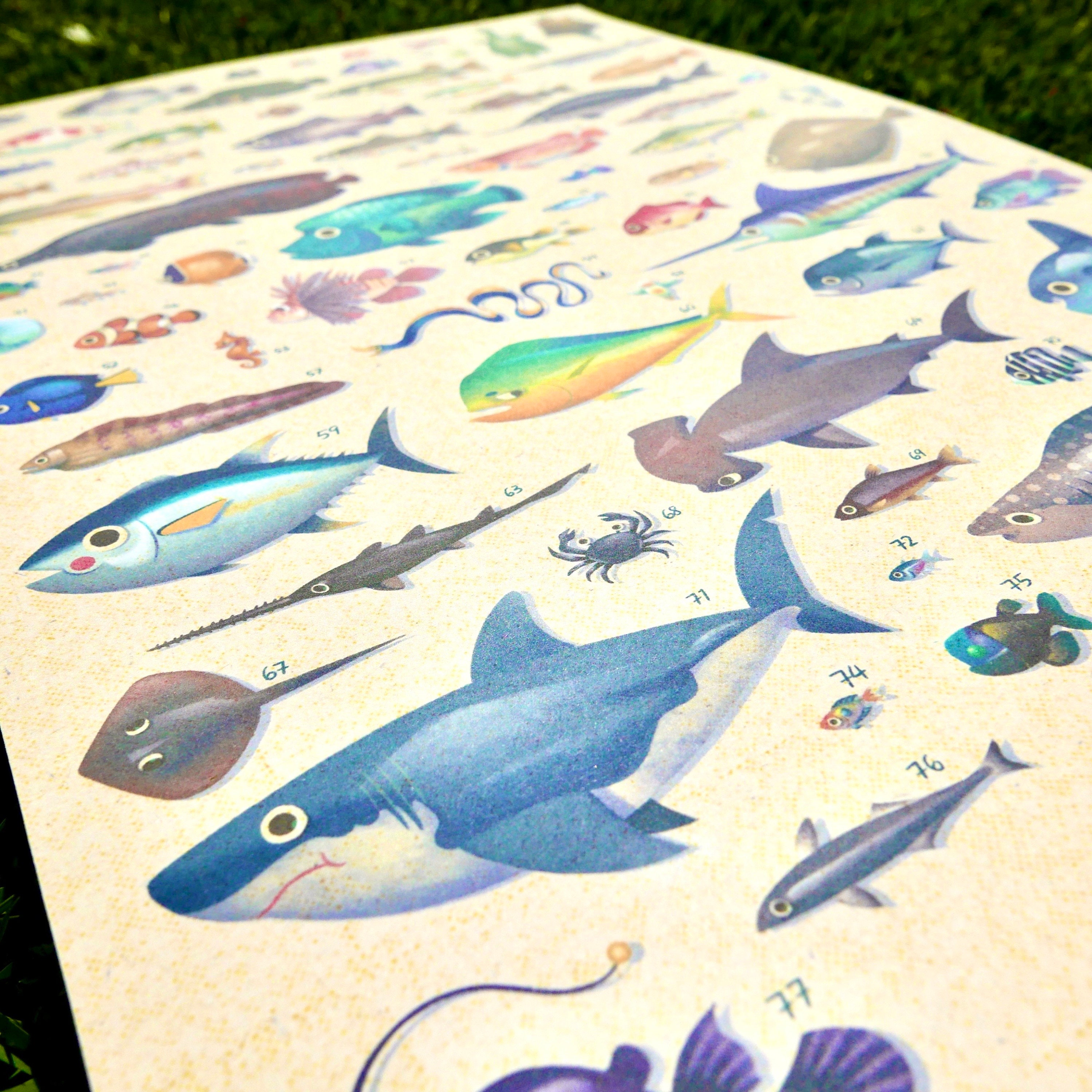 Animal Crossing New Horizons Inspired Fish Print - Vintage Style Poster ...