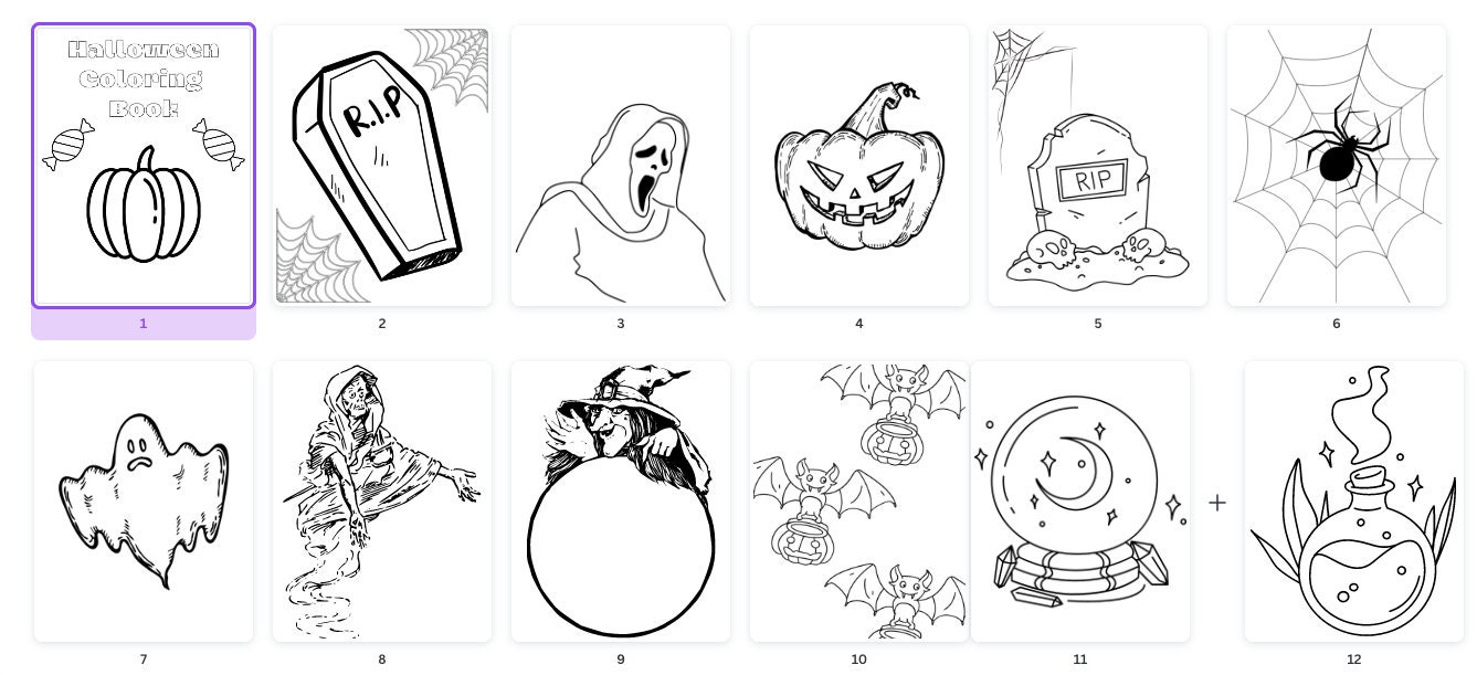 Halloween Coloring Pages - 30 Printable Coloring Pages - Etsy