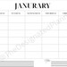 12-month Blank Calendar With Additional Space for Notes and Monthly ...