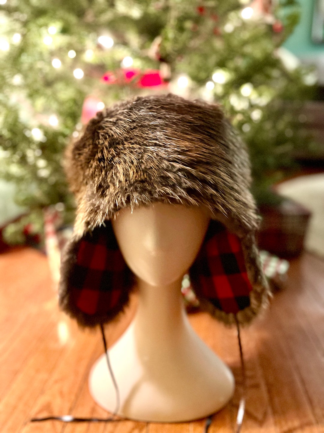 Beaver Fur Pillbox Hat With Ear Flaps - Etsy