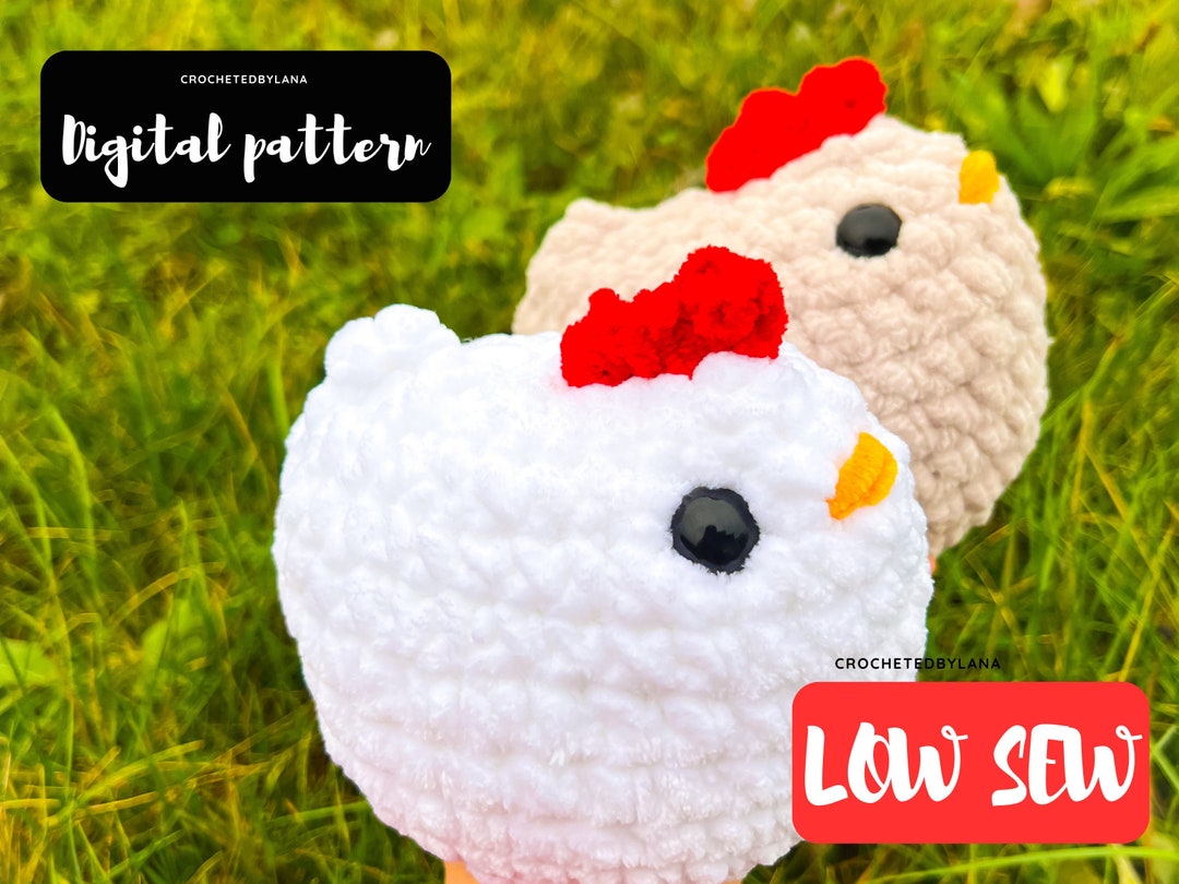LOW SEW Mini Chicken Crochet Pattern, Crochet Quick Market Prep Chicken ...