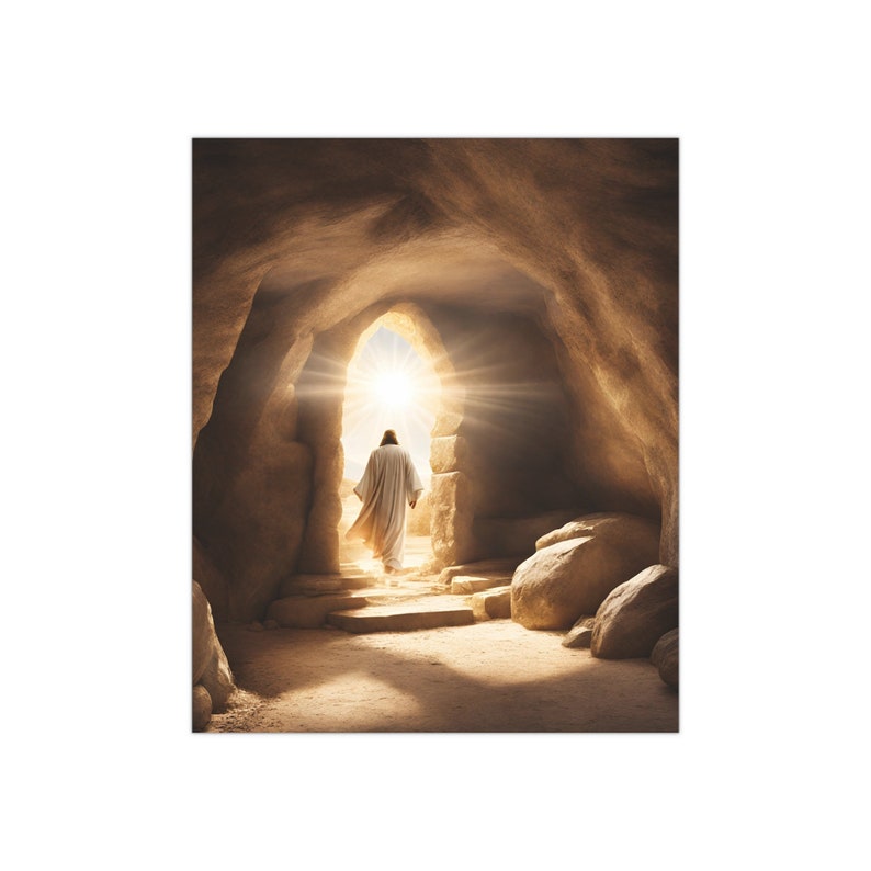 The Tomb is Empty | Jesus Leaving the Tomb | Print Art | Christian Art ...