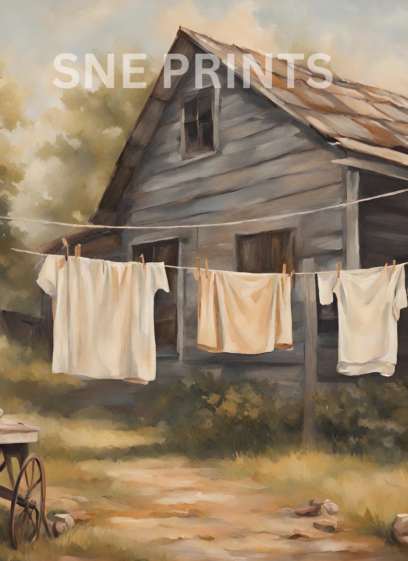 Farmhouse Laundry Room Printable | Vintage Wash Day Decor | Printable ...