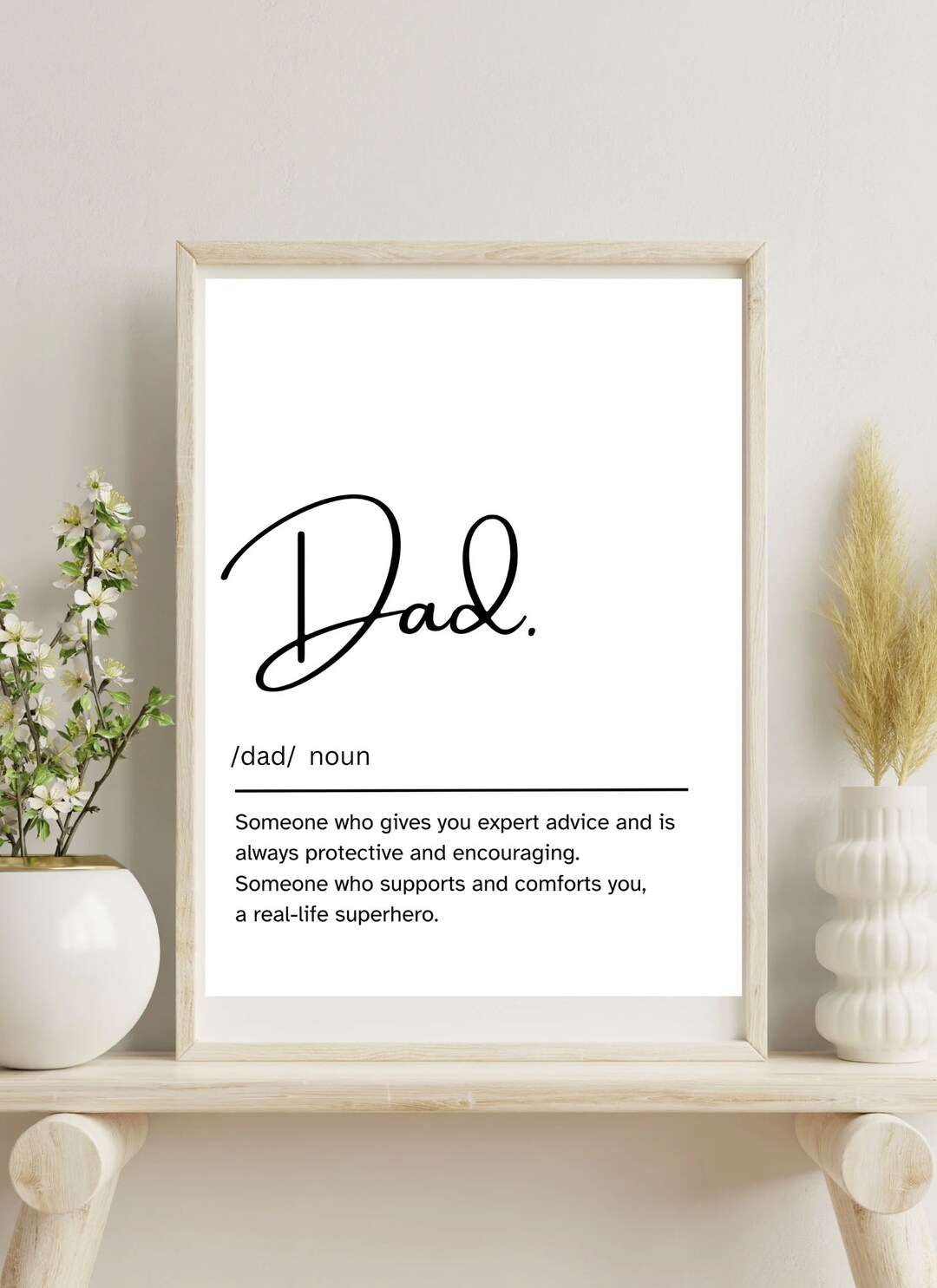 Dad Definition, Printable Wall Art, Digital Download, Dad Gifts, Dad ...