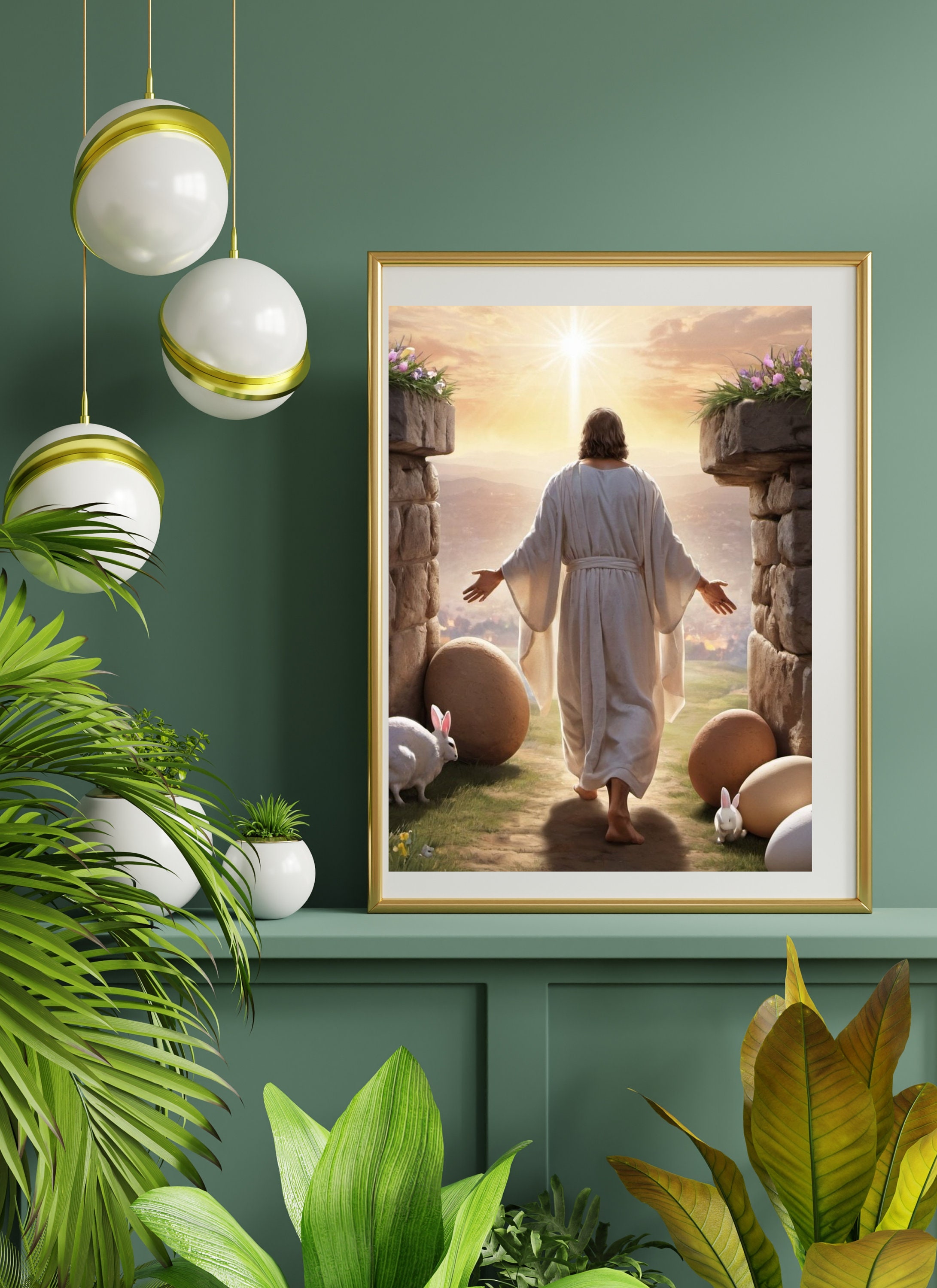He is Risen, Empty Tomb, WALL Art Jesus Print Jesus Art Easter ...