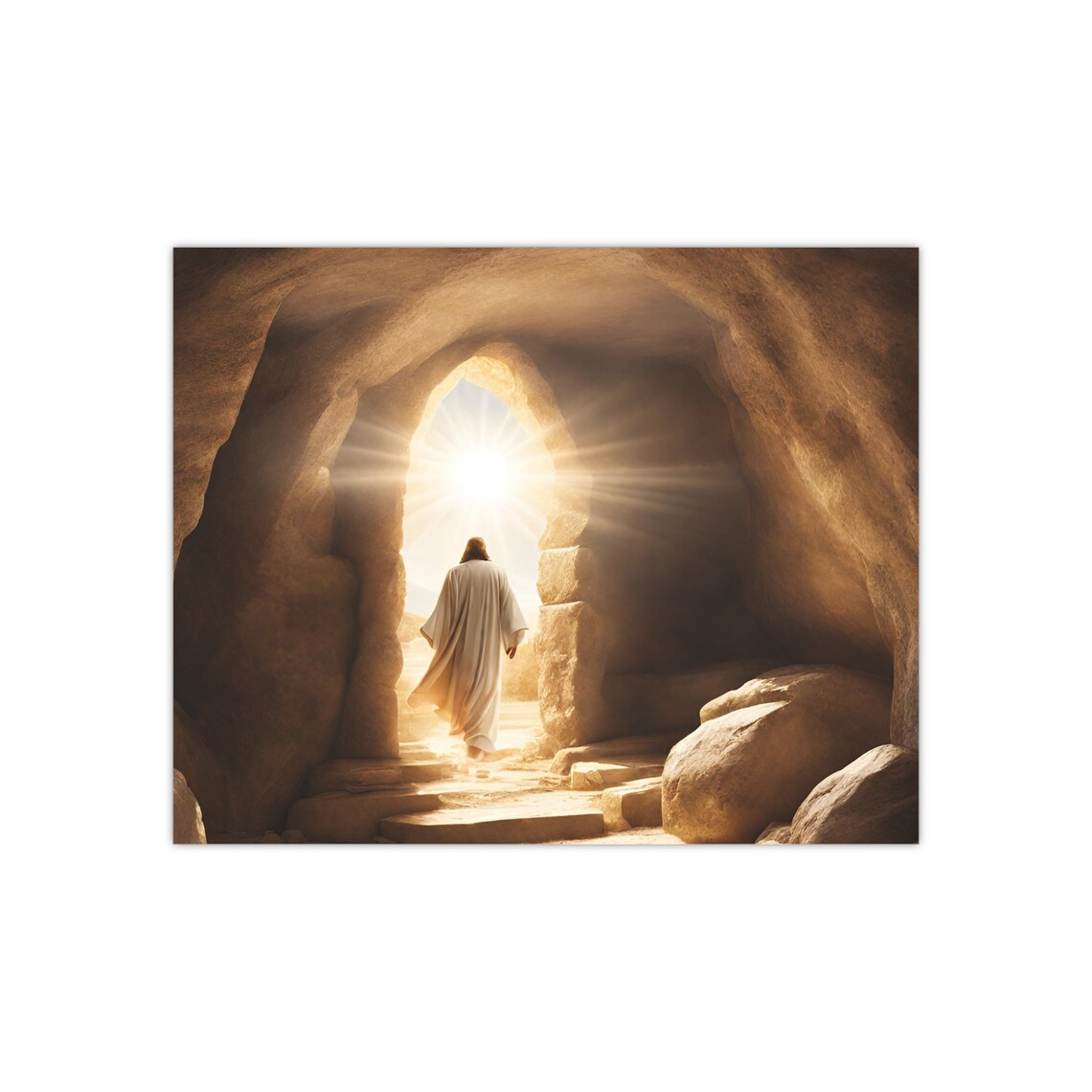 The Tomb is Empty | Jesus Leaving the Tomb | Print Art | Christian Art ...