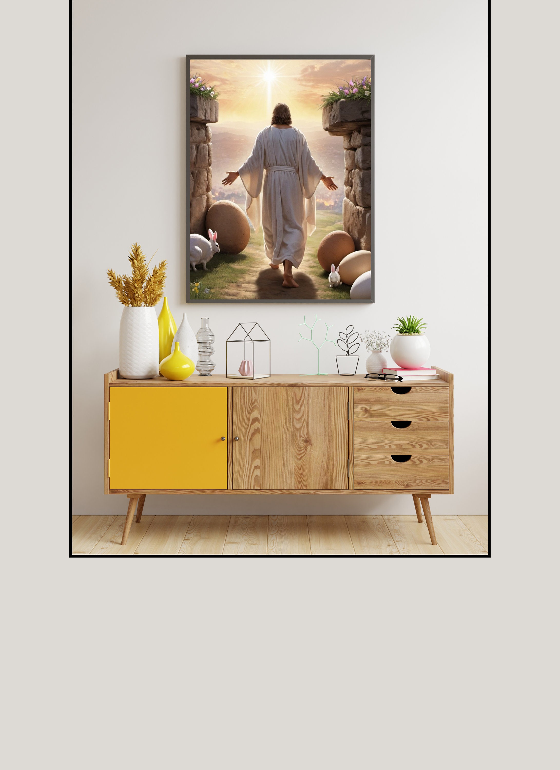 He is Risen, Empty Tomb, WALL Art Jesus Print Jesus Art Easter ...