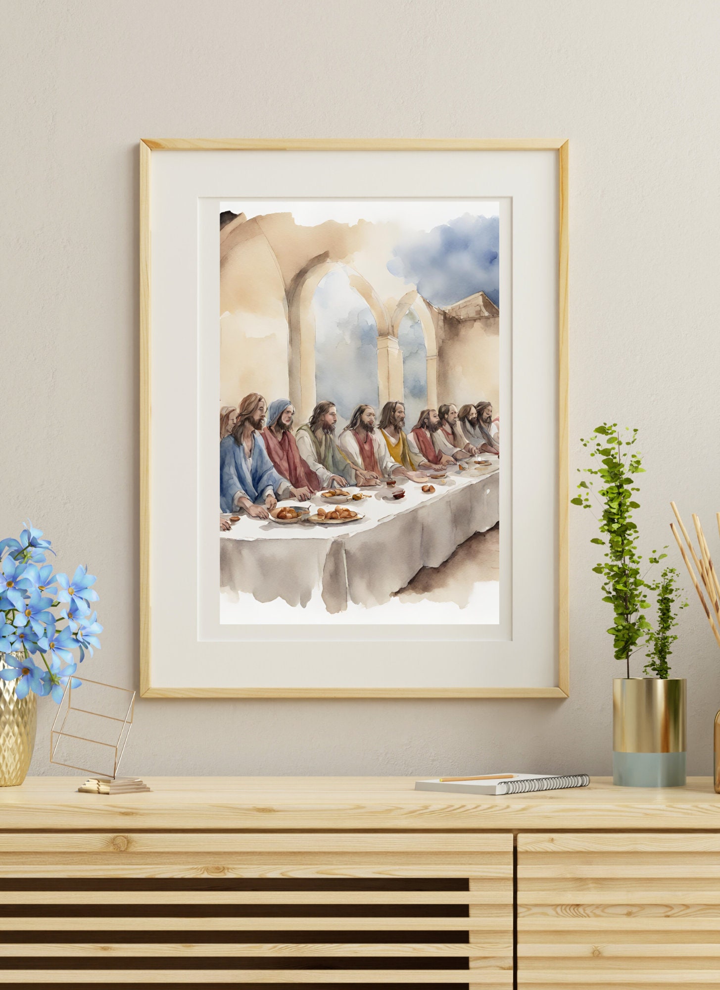Easter, the Last Supper, Jesus Printable, Jesus Wall Art, Home Decor ...
