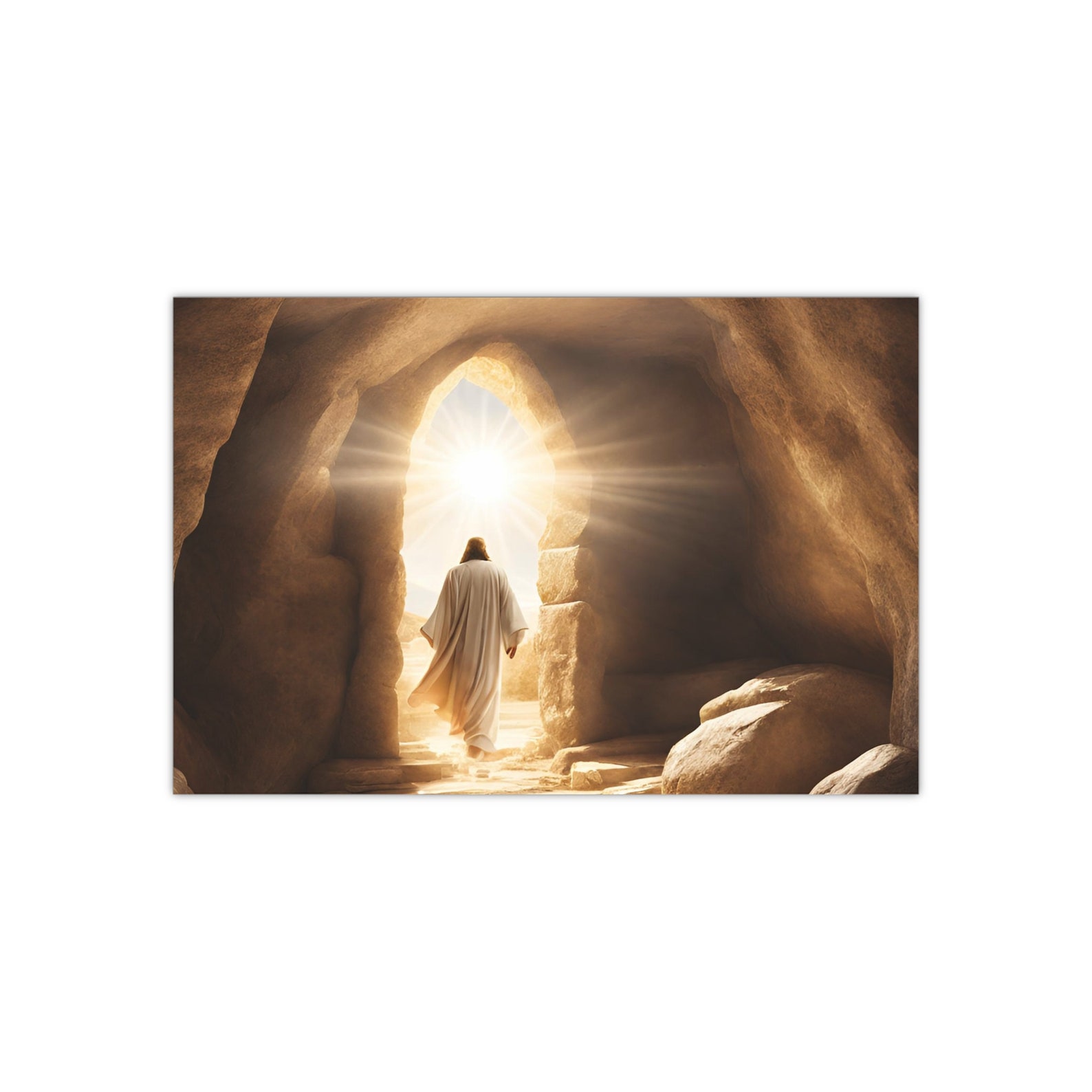 The Tomb is Empty | Jesus Leaving the Tomb | Print Art | Christian Art ...