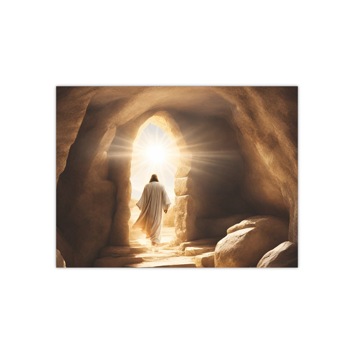 The Tomb is Empty | Jesus Leaving the Tomb | Print Art | Christian Art ...