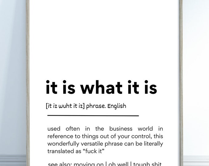 Following up - Wall Decor - Funny Home Print - Office Art - Definition Poster - A6, A5, A4, A3 ...