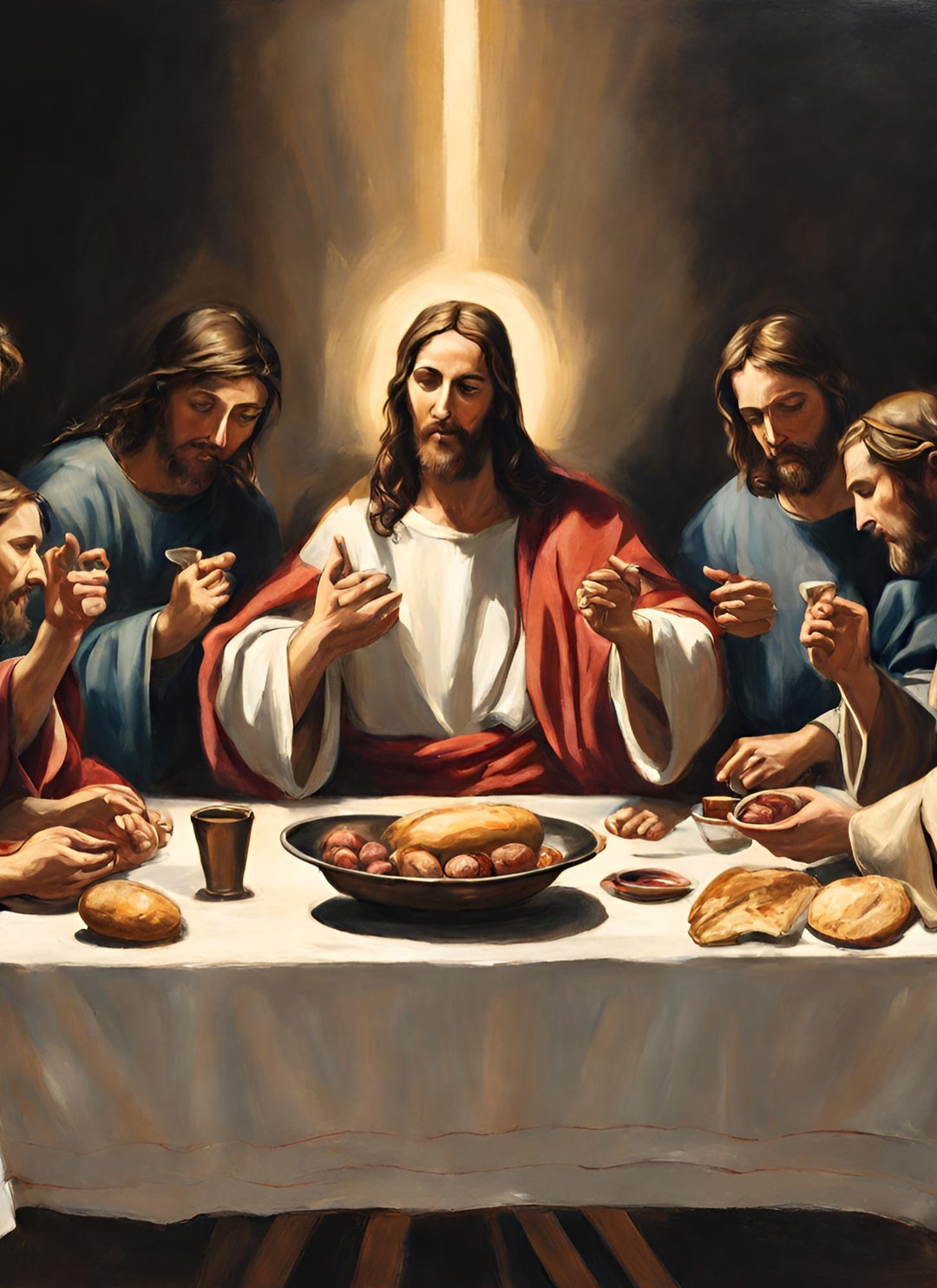Jesus Christ and the Last Supper |savior | Christian Wall Art ...