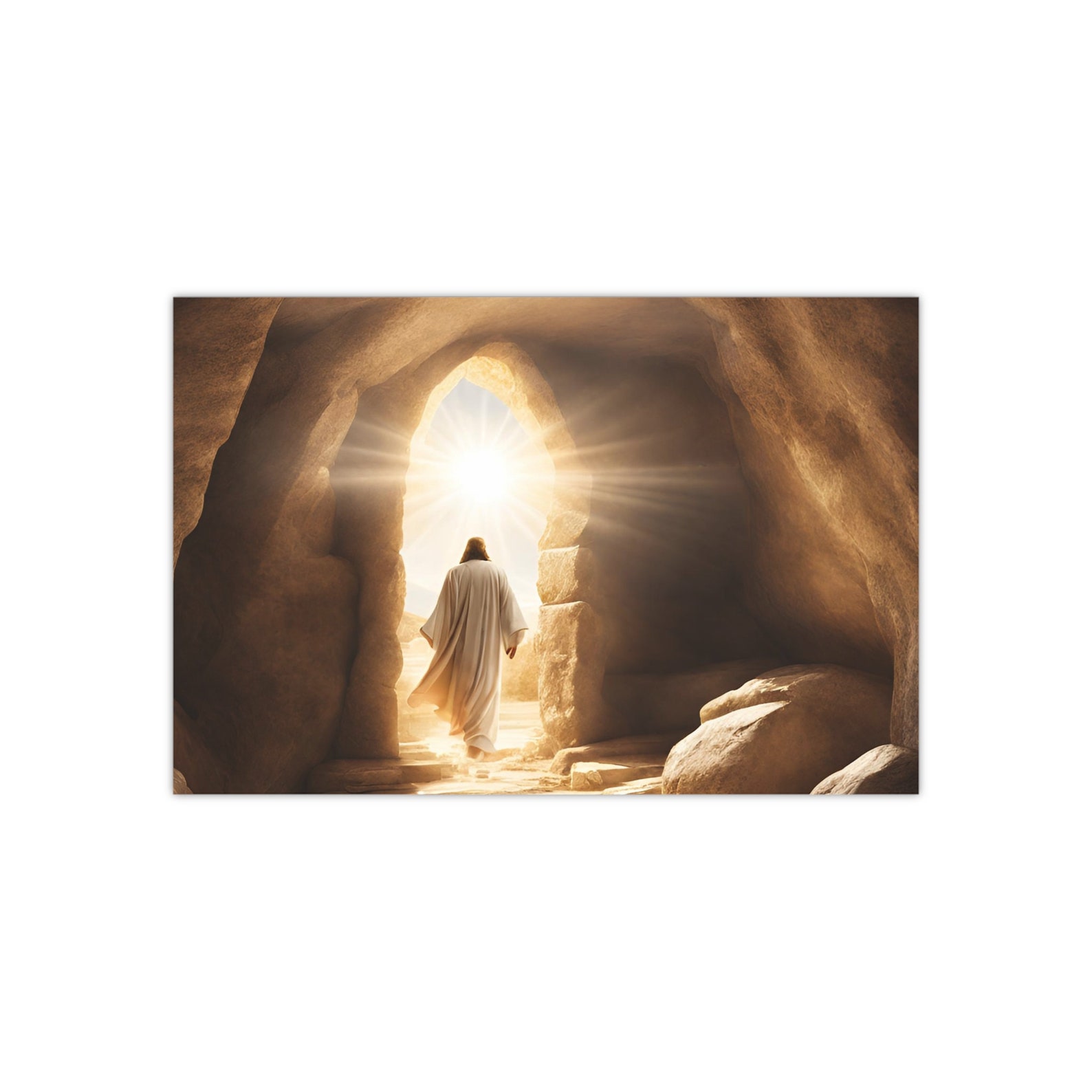 The Tomb is Empty | Jesus Leaving the Tomb | Print Art | Christian Art ...
