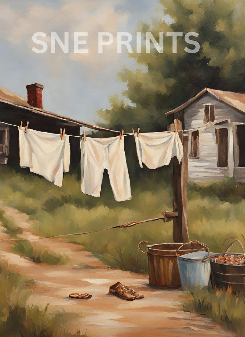 Farmhouse Laundry Room Printable | Vintage Wash Day Decor | Printable ...