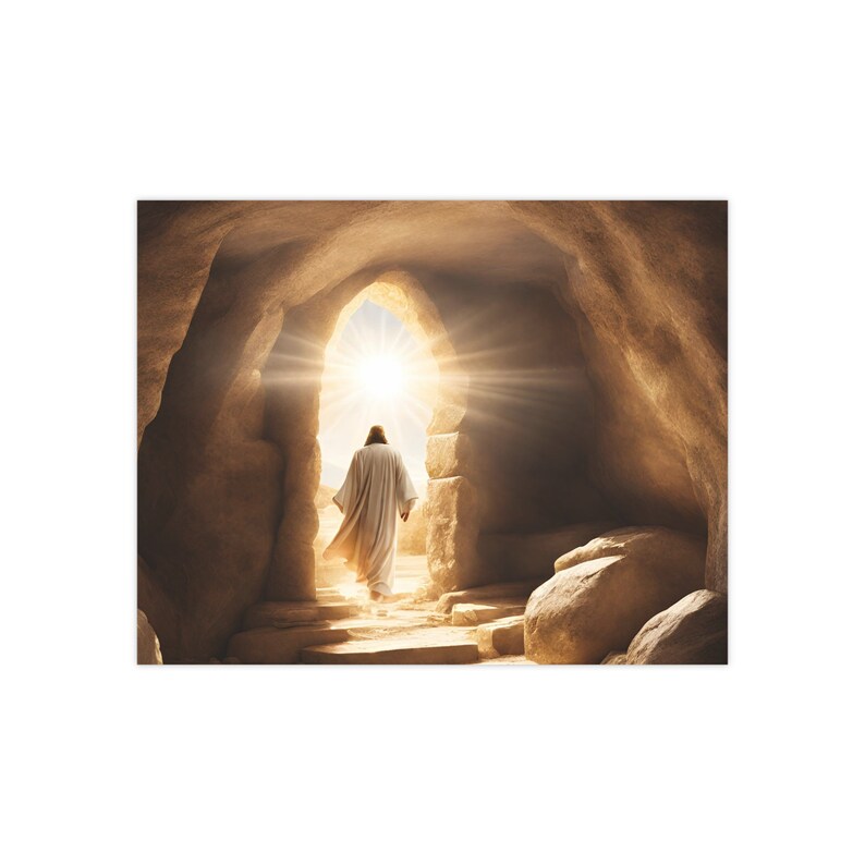 The Tomb is Empty | Jesus Leaving the Tomb | Print Art | Christian Art ...