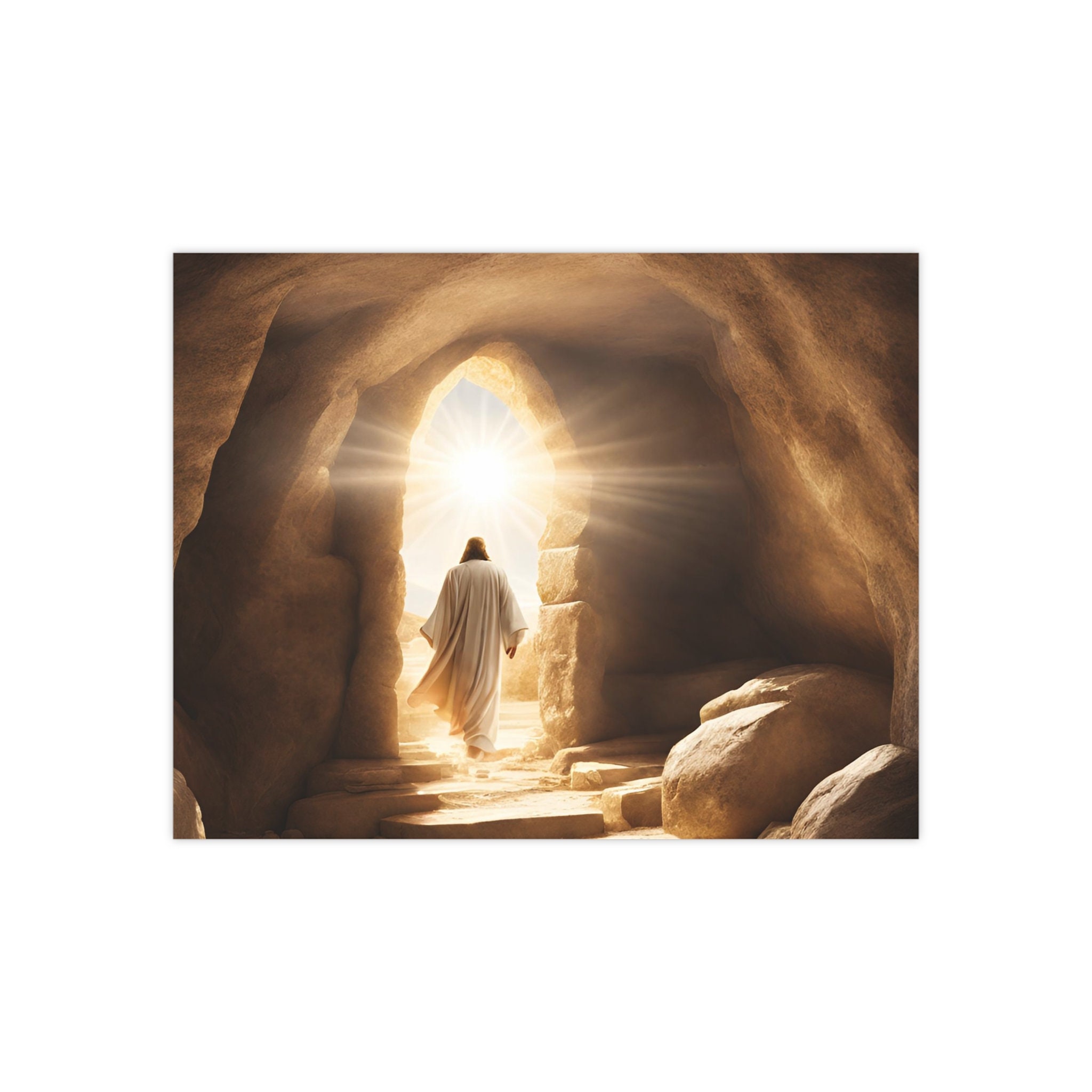 The Tomb is Empty | Jesus Leaving the Tomb | Print Art | Christian Art ...