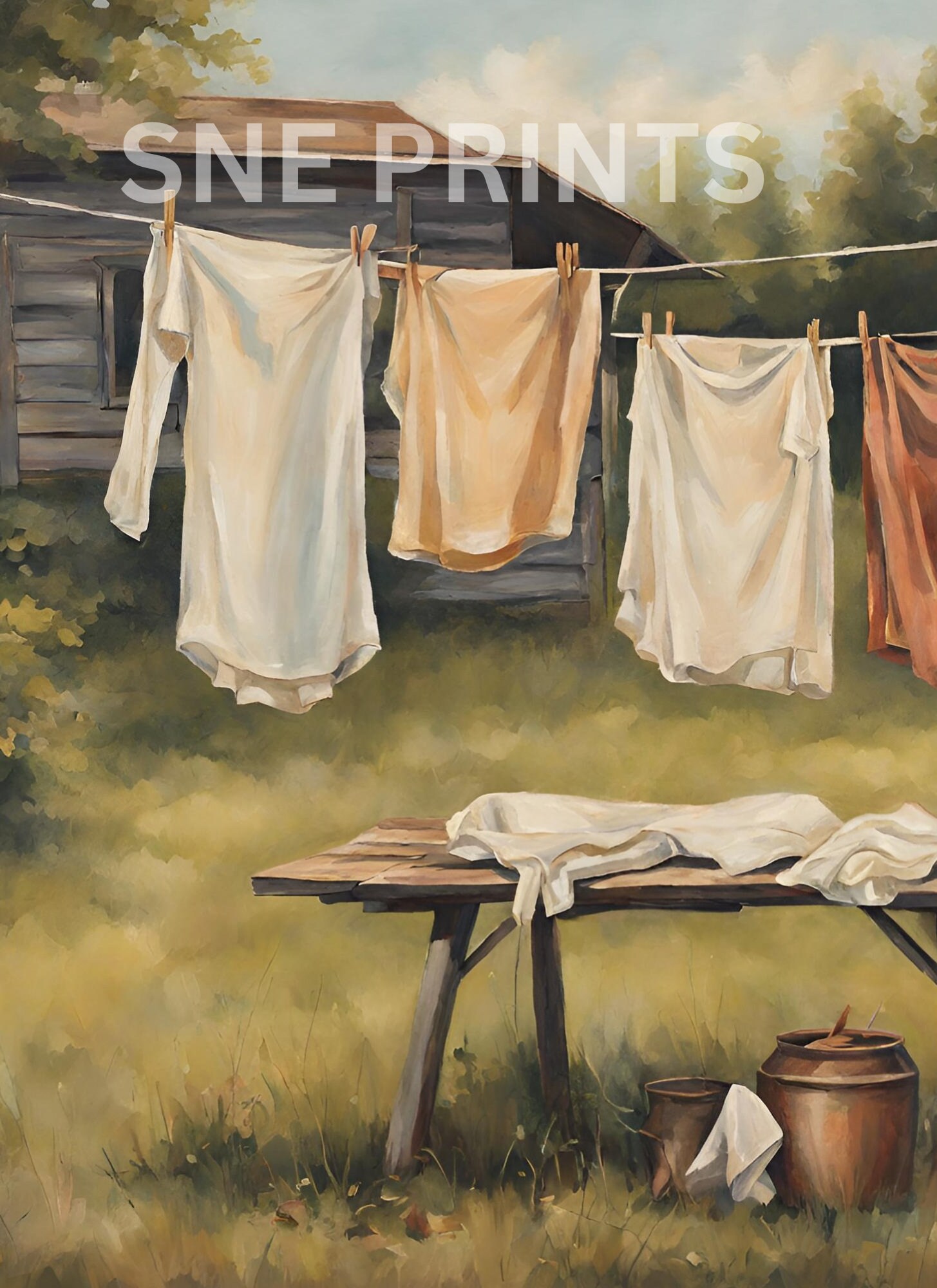 Farmhouse Laundry Room Printable | Vintage Wash Day Decor | Printable ...