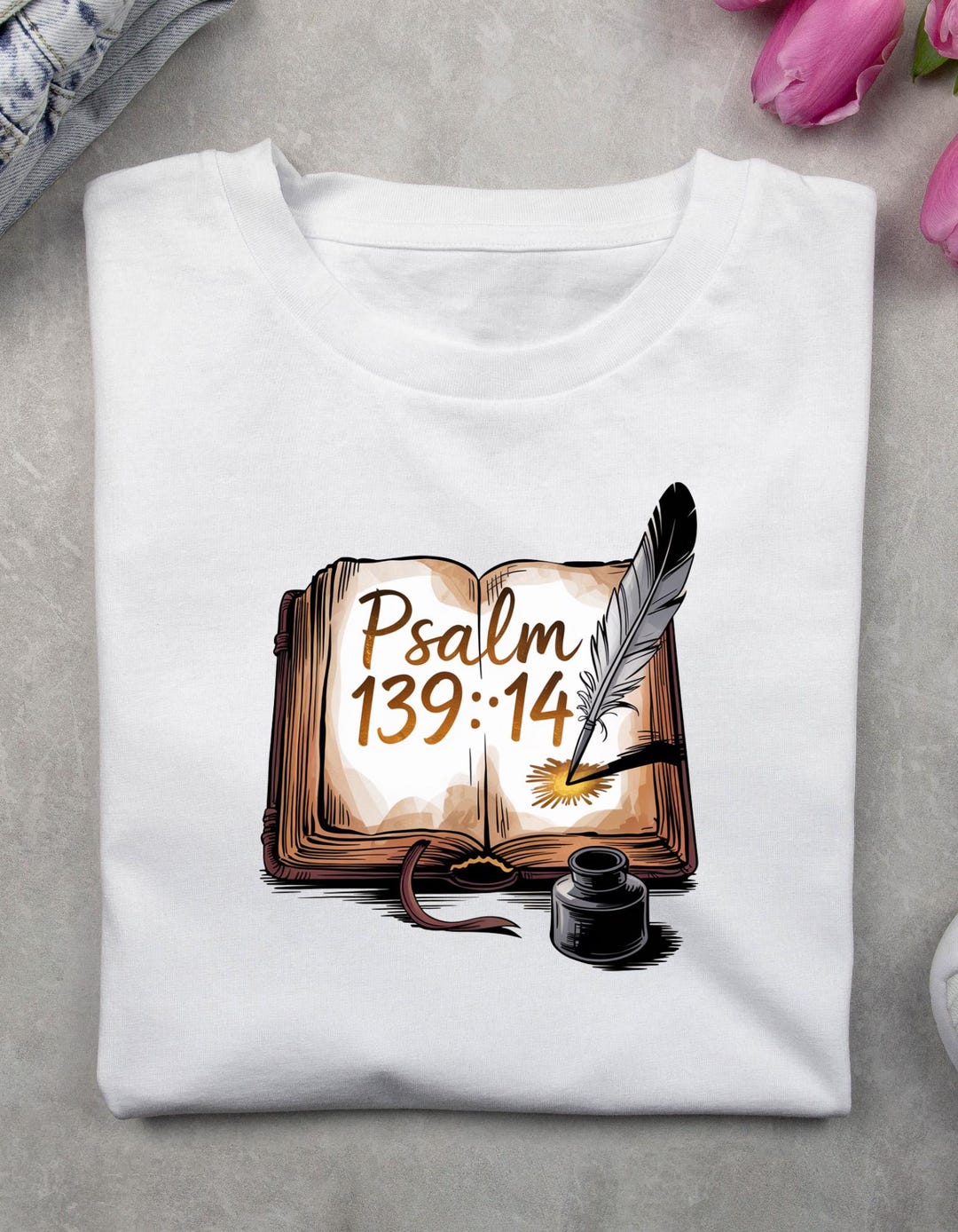 T-shirt | Marked Psalm 139:14 | Unique Christian Design | Fearfully ...