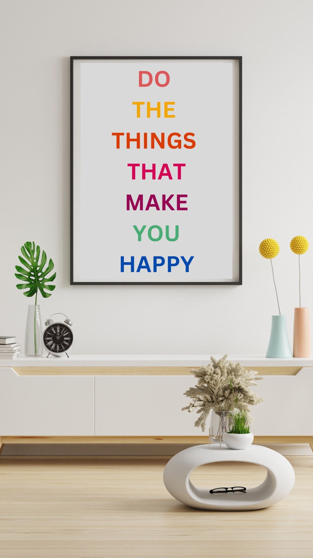 Positive Wall Art| Dressing Room Prints| Happiness Quote| Motivational ...