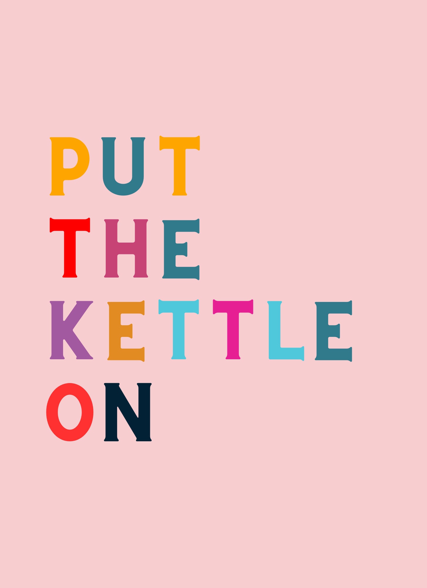Put the Kettle on Print, Kitchen Quote Print, Fun Typography Art ...