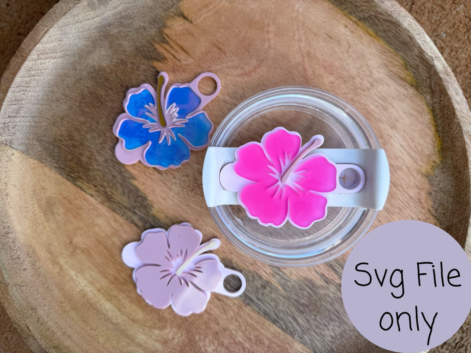 Hibiscus Stanley Topper SVG - Etsy