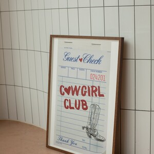 Western Cowboy Wall Art: Digital Guest Check Printable - Vintage Wild ...