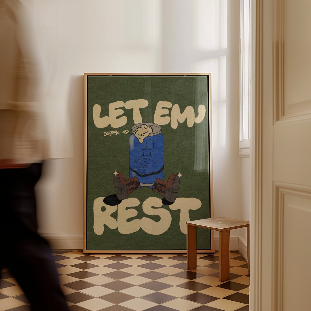 Vintage Calgary Western Print Funny Cowboy Retro Poster Vintage Horse ...