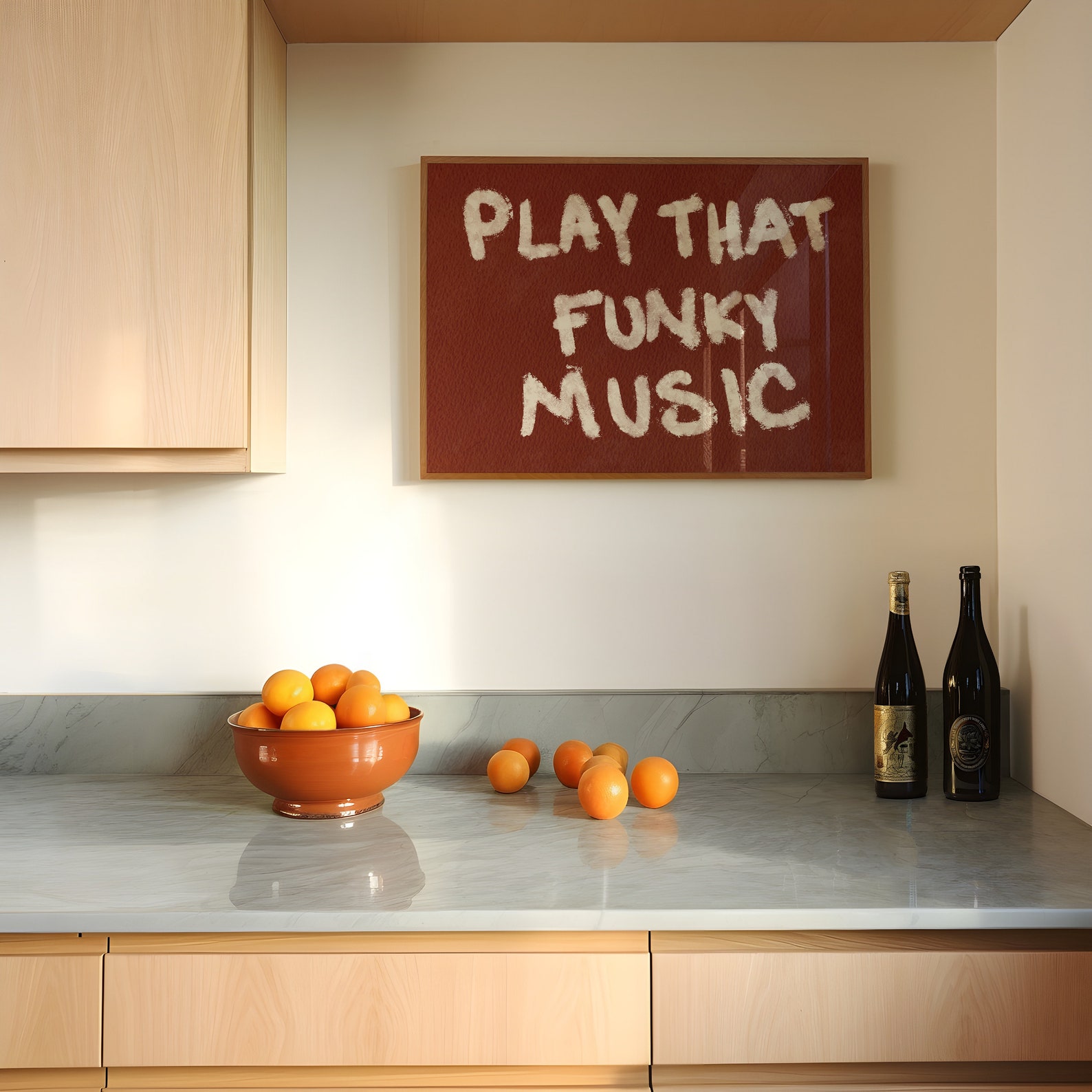 Play That Funky Music Print Retro Wall Art Kitchen Print Trendy Red ...